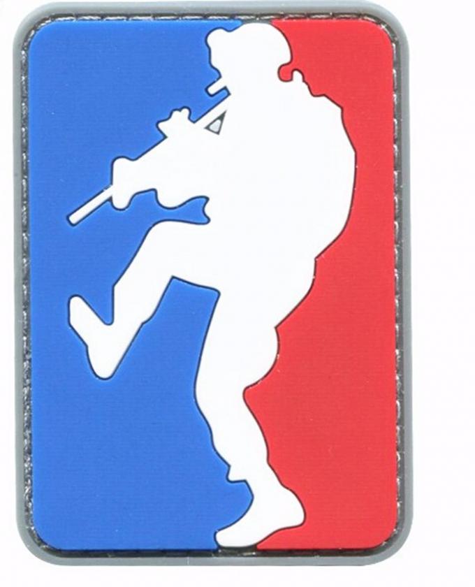 Colorful Sticky Hook And Loop Patches , Novelty Pvc Rubber Military ...