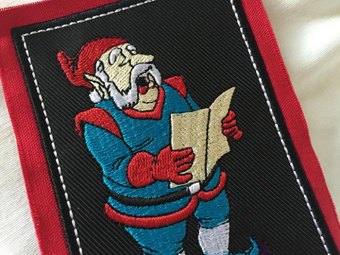 Heat Press Badge Custom Embroidered Patches , Iron On Patch Applique ...