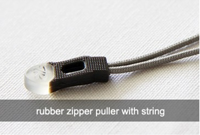 Durable Nylon String Rubber Zipper Puller For Auto Lock Zipper Slider