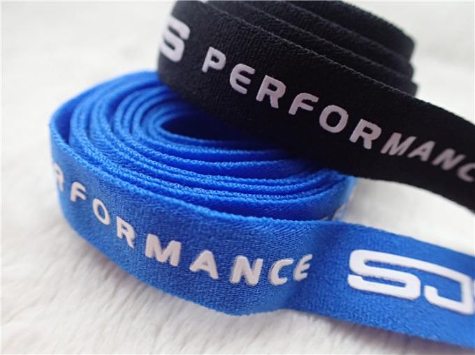 Professional Polyester Elastic Cloth Band With Printing Silicone Logo