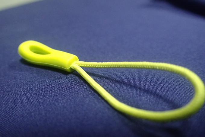 Non - Toxic Rubber Zipper Puller TPU With Polyester Cord Easy To Shape