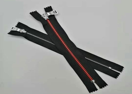 Aluminum Metal Teeth Zipper Round Shape For Handbag And Garmant