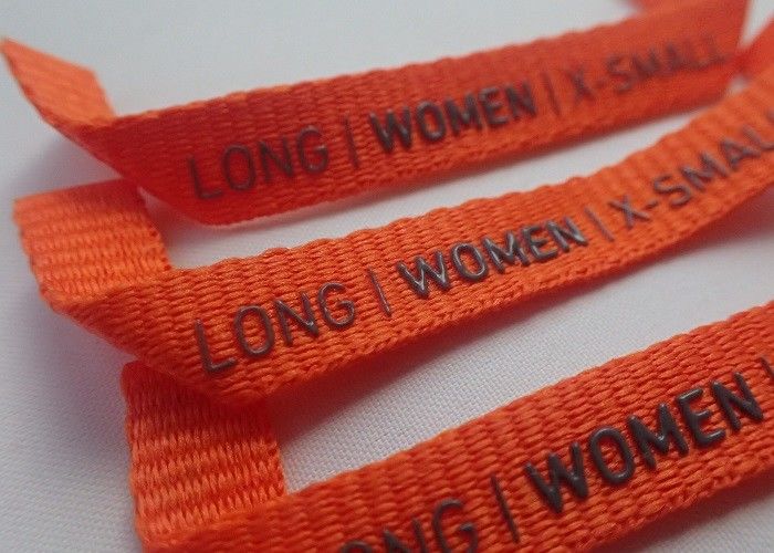 Fashion Clothing 3D Silicone Logo Satin Ribbon Washable Screen Printing ...